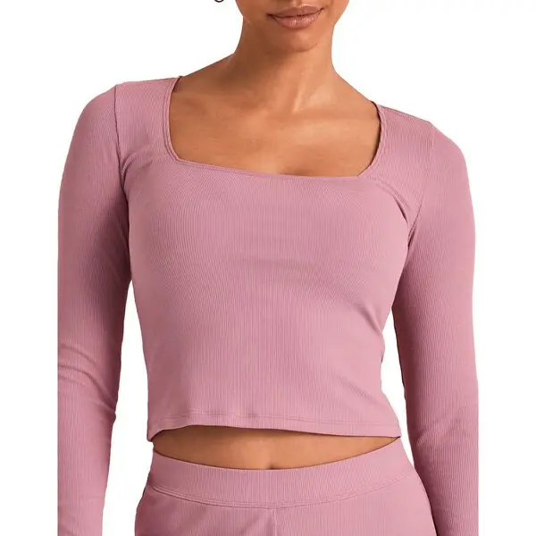 ADORE ME Ribbed Long-sleeve Top - Medium Purple