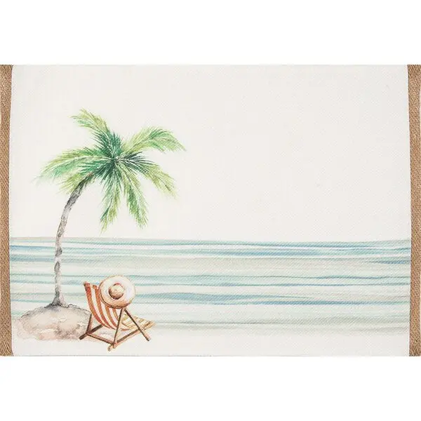C&F HOME Life Is Better At The Beach Embroidered Placemats Set Of 6 Coastal