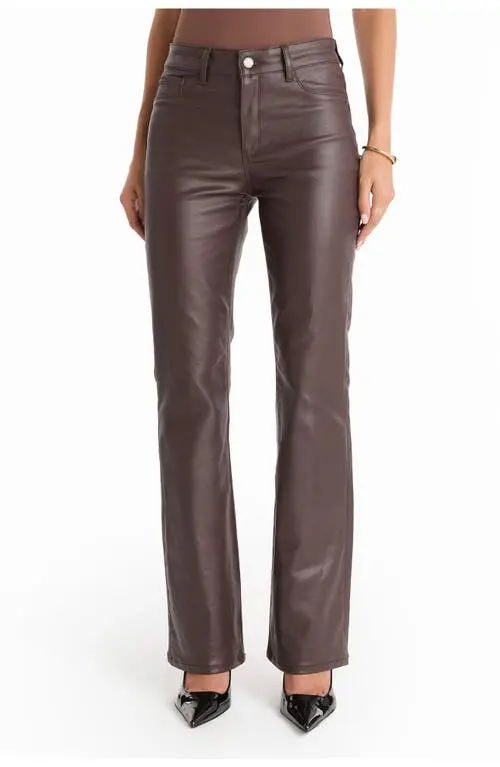 THE NOLI SHOP Aria Coated Flare Jean - Espresso