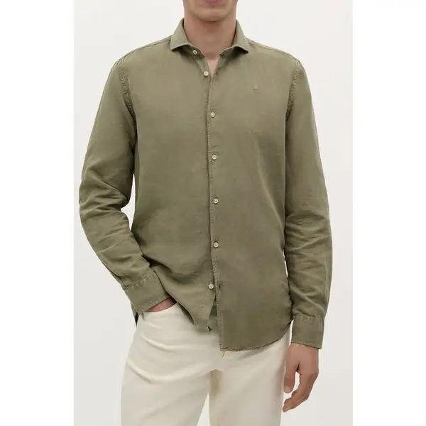 SCALPERS Vintage Linen Se Shirt - Khaki