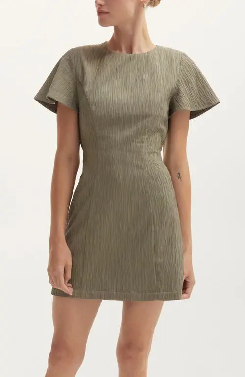CRESCENT Textured Back Cut Out Mini Dress