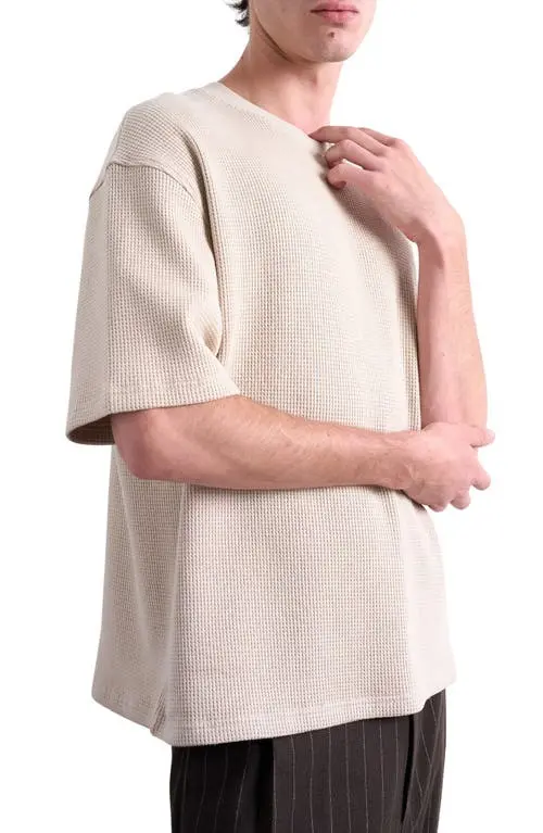 Topman Oversize Waffle Texture Cotton T-shirt
