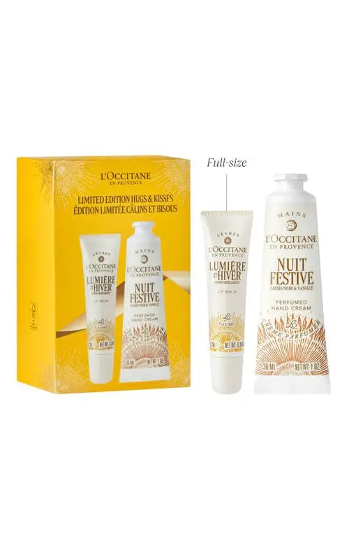 L'OCCITANE Hugs & Kisses Hand Cream & Lip Balm Set $26 Value