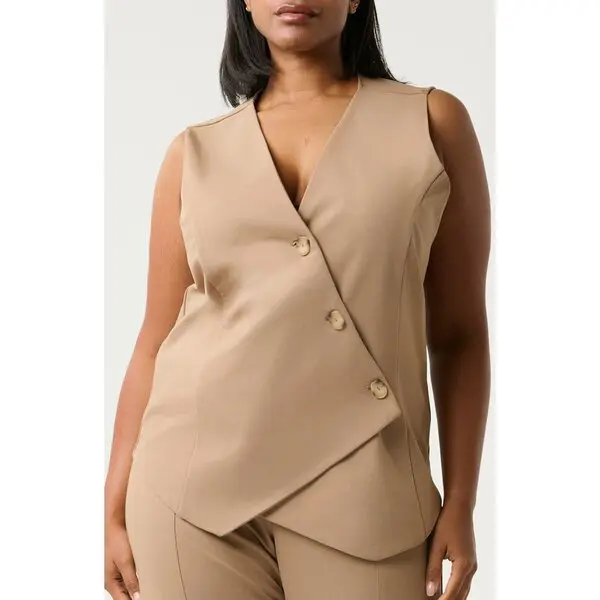 ESTELLE Asymmetric Sleeveless Top