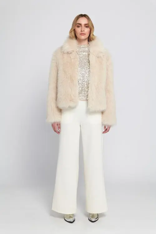 ELLE COLLECTION Faux Fur Jacket