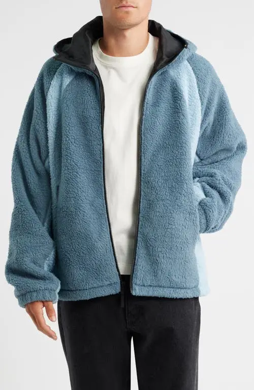 Obey Alta Fleece Hooded Jacket - Blue Multi