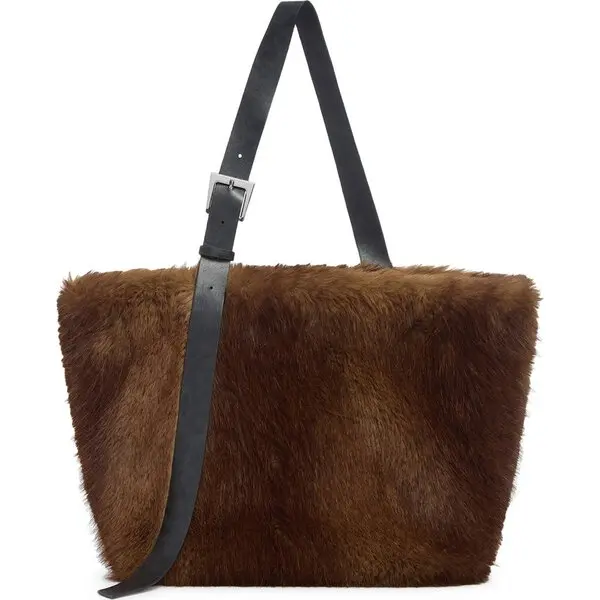 Apparis Pluche Faux Tote - Mink