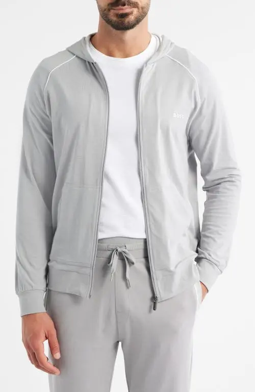 Hugo Boss Mix And Match Zip Jacket - Light/pastel Grey
