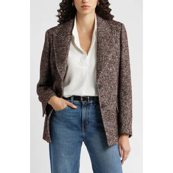 Nordstrom The Liv Textured Boyfriend Blazer