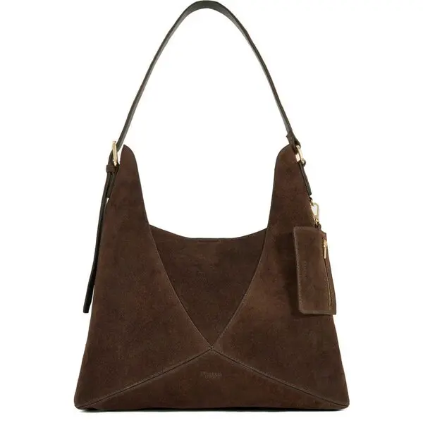 Dune London Tote With Origami-style Folds - Dark Brown