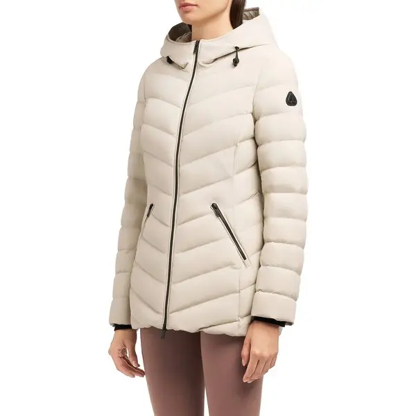 Moose Knuckles Rockcliff Water Repellent 800 Fill Power Down Puffer Jacket - Alabaster