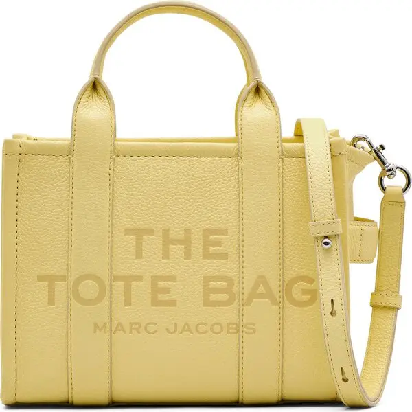 Marc Jacobs Small Leather Tote - Custard