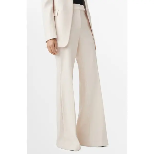 Mango Selection Flare Leg Trousers - Ecru
