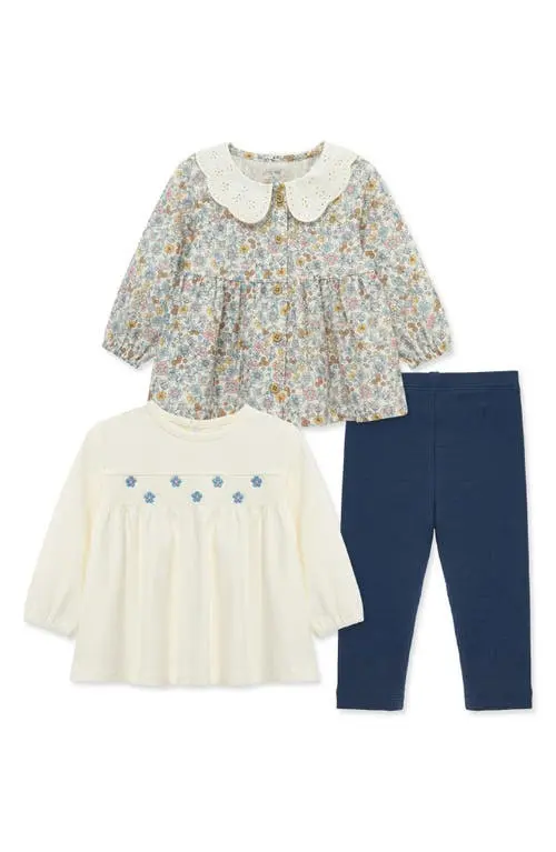 LITTLE ME Floral Tops And Leggings Set