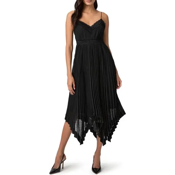 Paige Alessandra Sleeveless Pleated Midi Dress