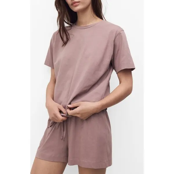 Mango Short Cotton Pajamas - Medium Brown