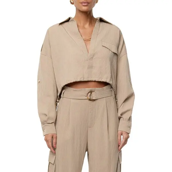 JLUXLABEL Oasis Long Sleeve Crop Top