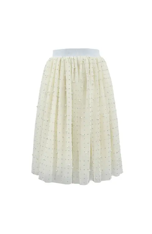 LOLA + THE BOYS Diamonds And Pearls Tulle Midi Skirt