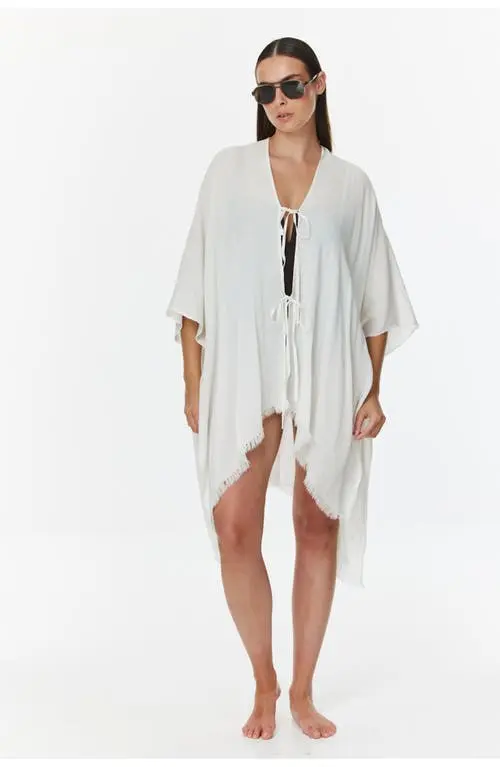 GOTTEX BEACH LIFE Solena Open Tie Top Cover-up - White