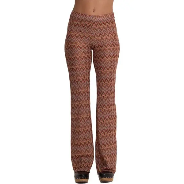 GOTTEX BEACH LIFE High Waist Flare Beach Pants - Multi-brown