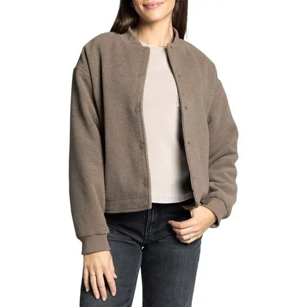 THREAD & SUPPLY Sadie Textured Jacket - Walnut