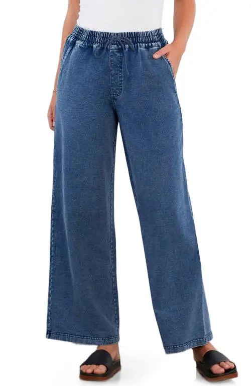 HINT OF BLU Wide Leg Knit Jeans - Perfect Denim