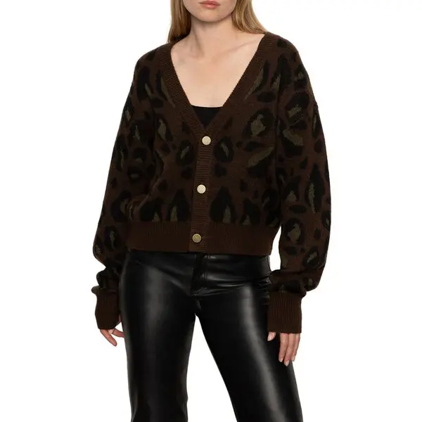 Sanctuary Animal Print Relaxed-fit Cardigan