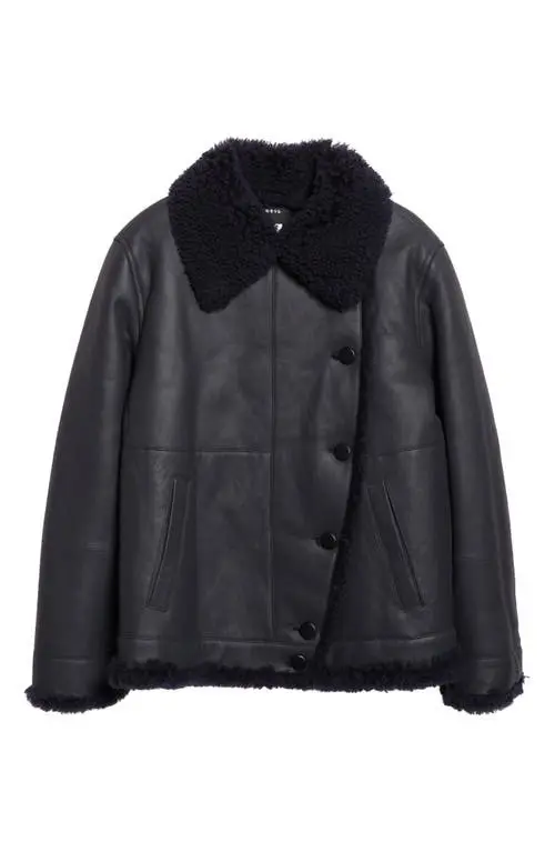 Akris Arno Shearling Lined Leather Jacket
