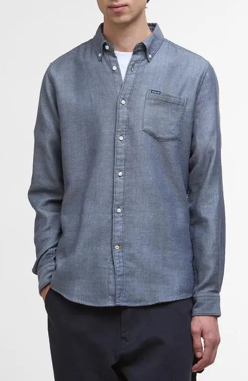 Barbour Buckley Tailored Fit Cotton Herringbone Button-down Shirt