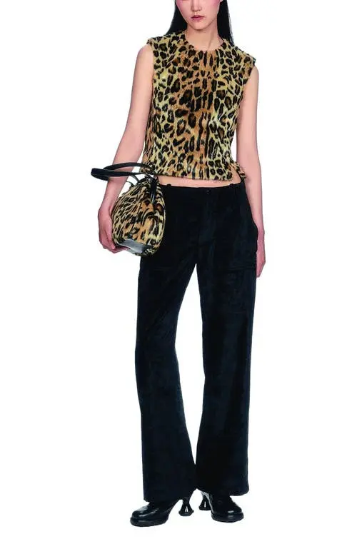 Anna Sui Faux Leopard Sleeveless Top - Caramel Multi