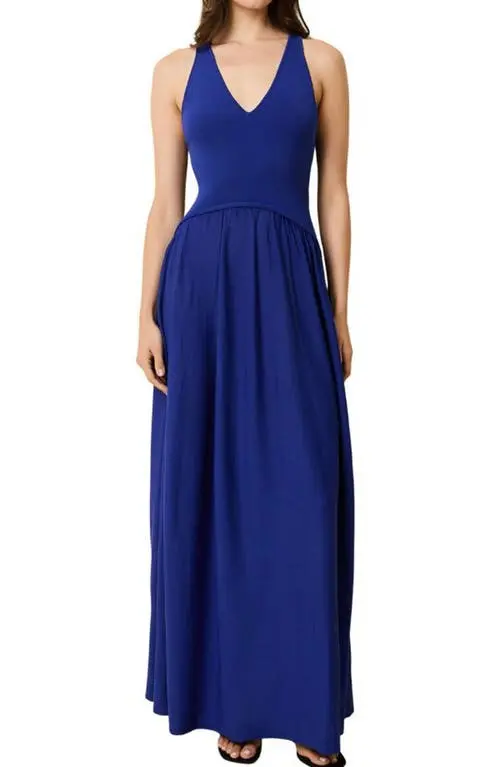 Solid & Striped The Maggie Crossback Maxi Dress - Twilight