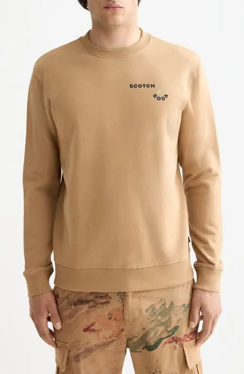 Scotch & Soda Logo Sweatshirt - Tannin