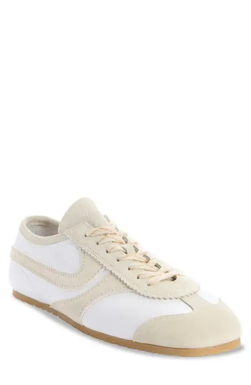 Dries Van Noten Suede And Leather Low-top Sneaker - White