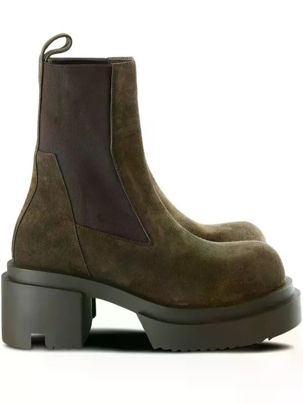 Rick Owens 70mm Beatle Bogun Platform Chelsea Boots - Brown
