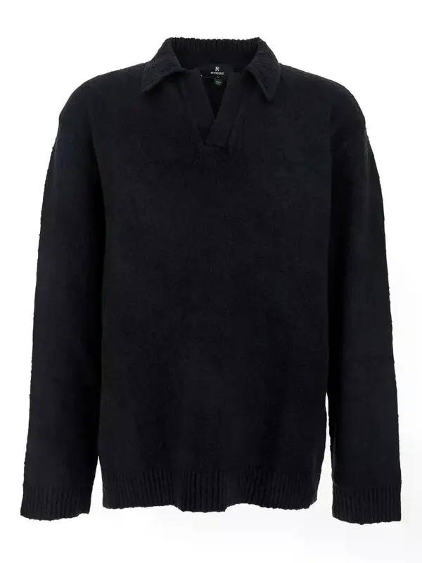 REPRESENT Knitted Polo Sweater - Black