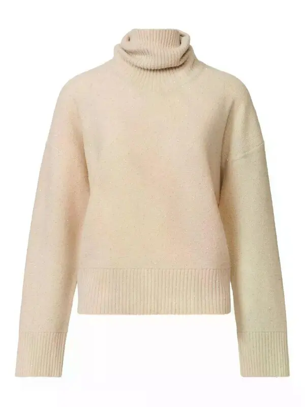 Fabiana Filippi Sequin-embellished Turtleneck Sweater - Neutrals