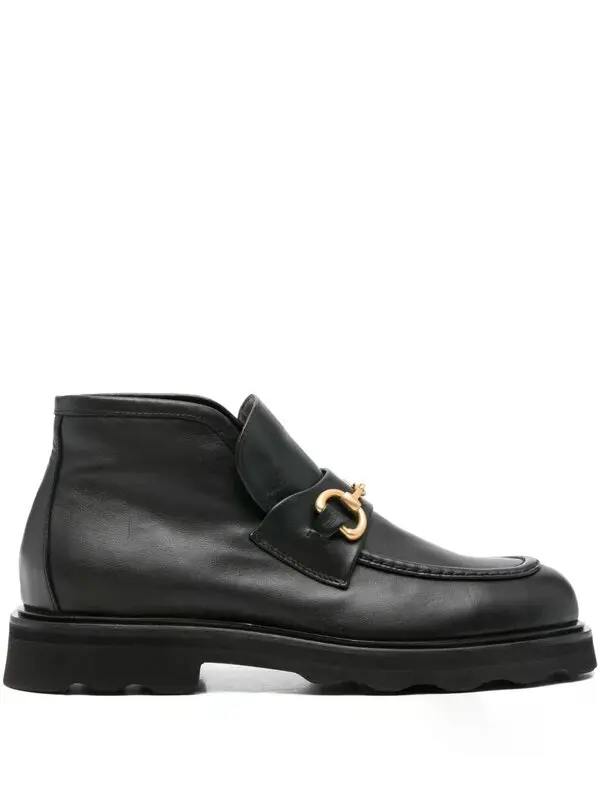 POMME D´OR Horsebit Leather Ankle Boots