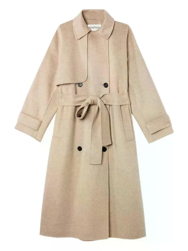 Eric Bompard Double-breasted Belted Coat