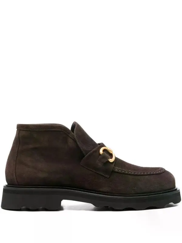 POMME D´OR Chain-embellished Suede Ankle Boots