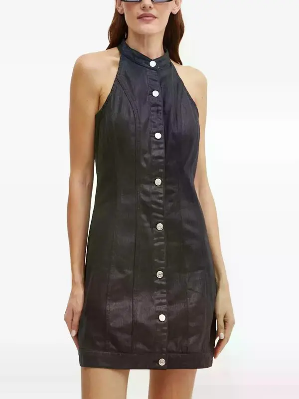 Armani Exchange Halterneck Button-fastening Dress