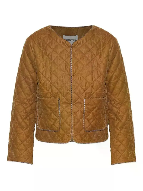 Munthe Lizetta Quilted Velvet Jacket - Yellow