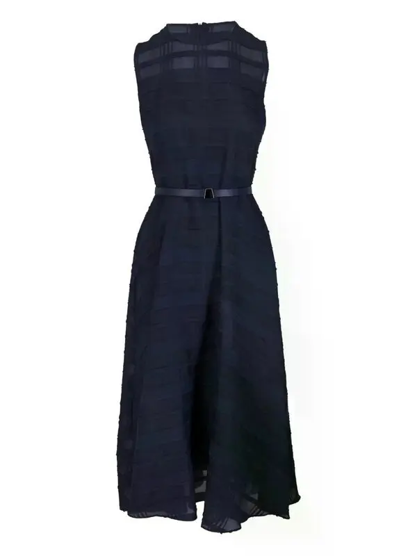 Akris Belted Textured Midi Dress