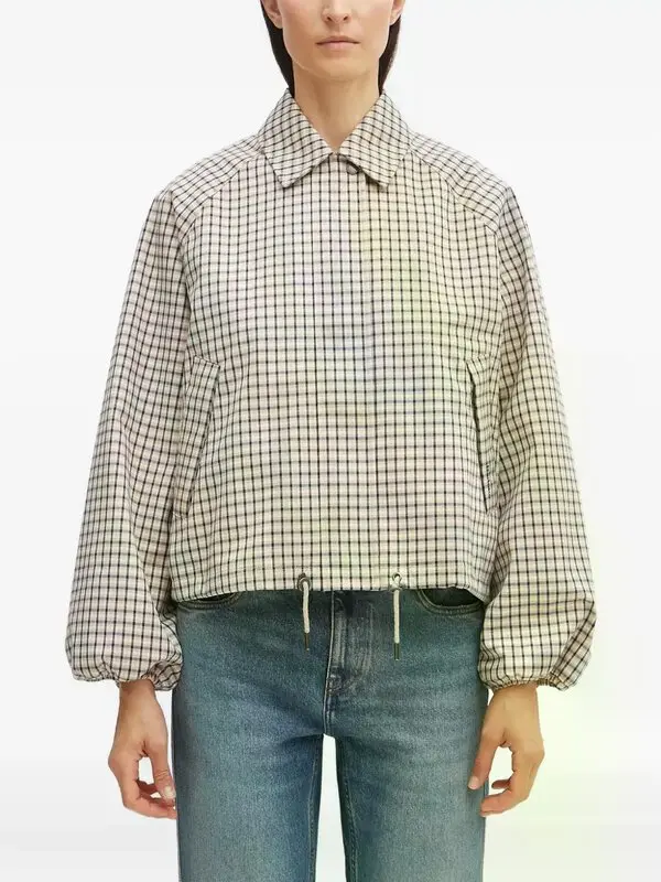 Barbour Checked Balloon-sleeve Jacket