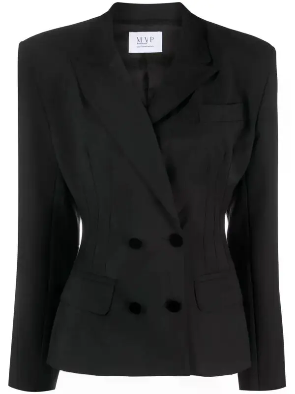 MVP WARDROBE Panelled-bodice Double-breasted Blazer
