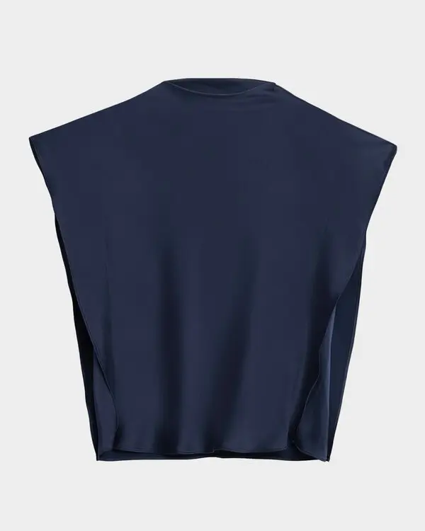 Tanya Taylor Adrien Draped Satin Top