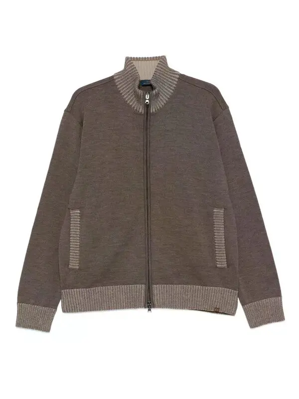 Paul & Shark Ribbed-cuff Zip-up Cardigan