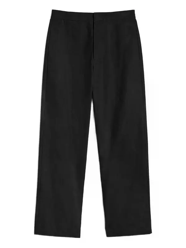 JIL SANDER Cotton Tapered Trousers - Black