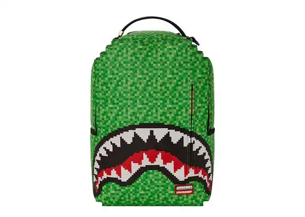 Sprayground Minecraft Creeper Shark Backpack - Green | Editorialist