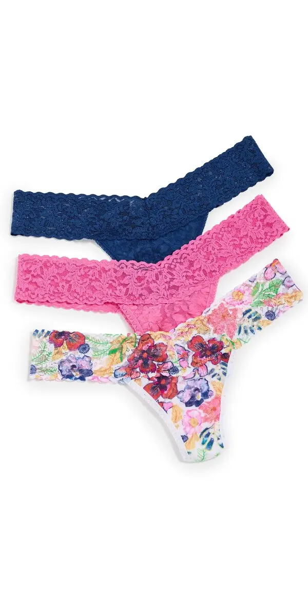 Hanky Panky Low Rise Thong 3 Pack - Multi | Editorialist