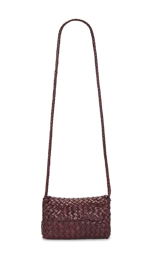 LOEFFLER RANDALL Vinnie Mini Woven Crossbody Bag - Maroon